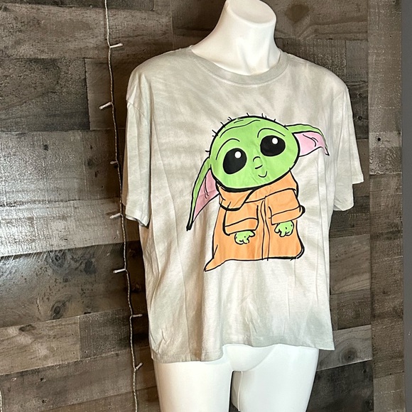 Star Wars | Tops | Starwars Tiedye Grogu Baby Yoda Crop Top | Poshmark